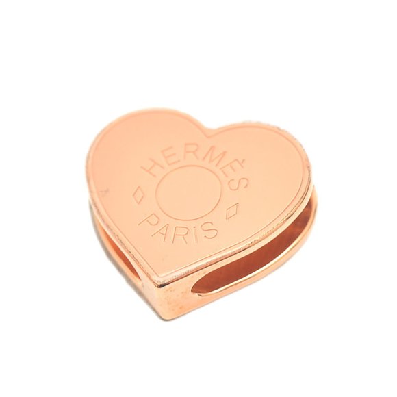 Hermes | Jewelry | Hermes Heart Mini Coo Scarf Ring Twilly Rose Gold ...